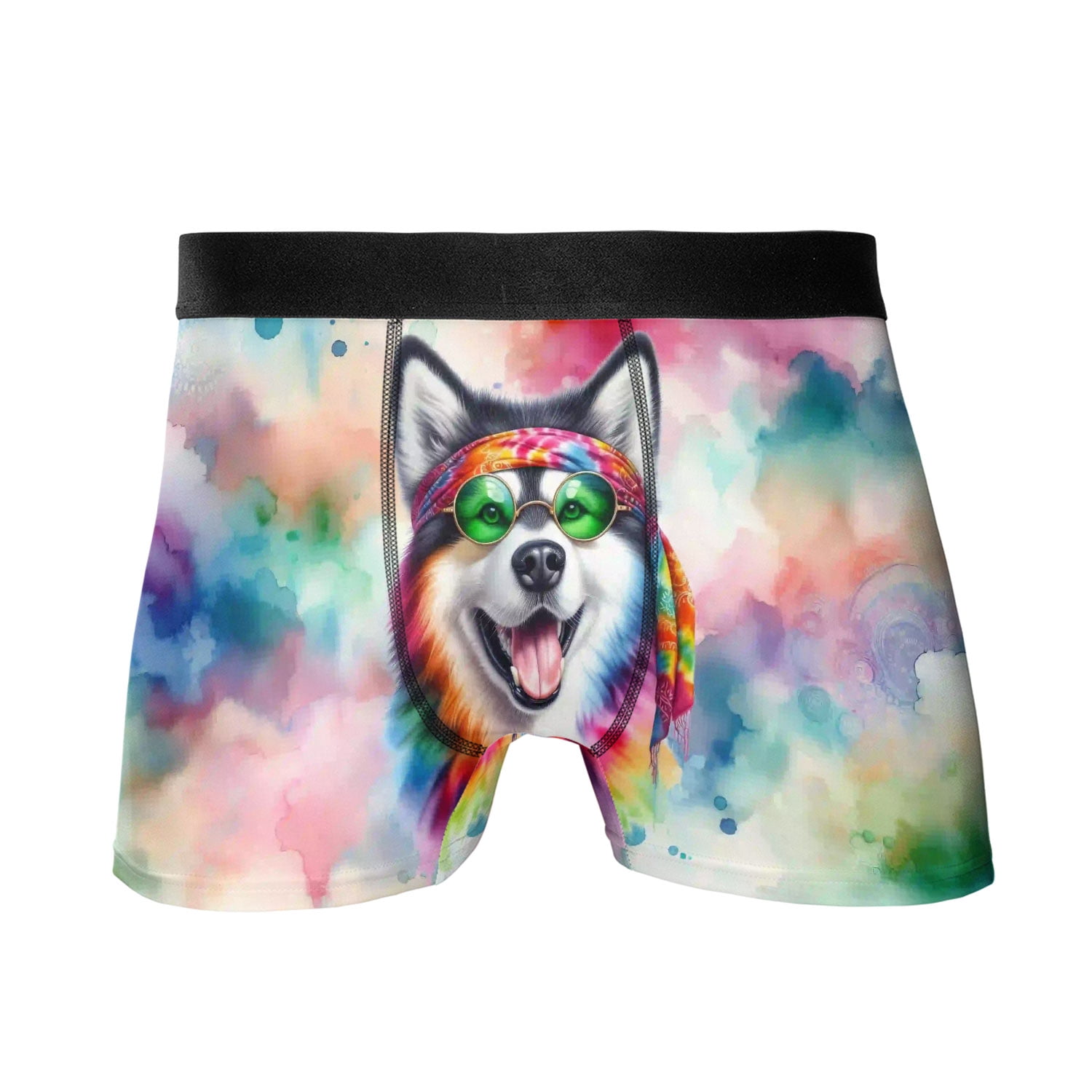 Hippie Alaskan Malamute Portrait Watercolor Tie-Dye Vintage Styles All ...