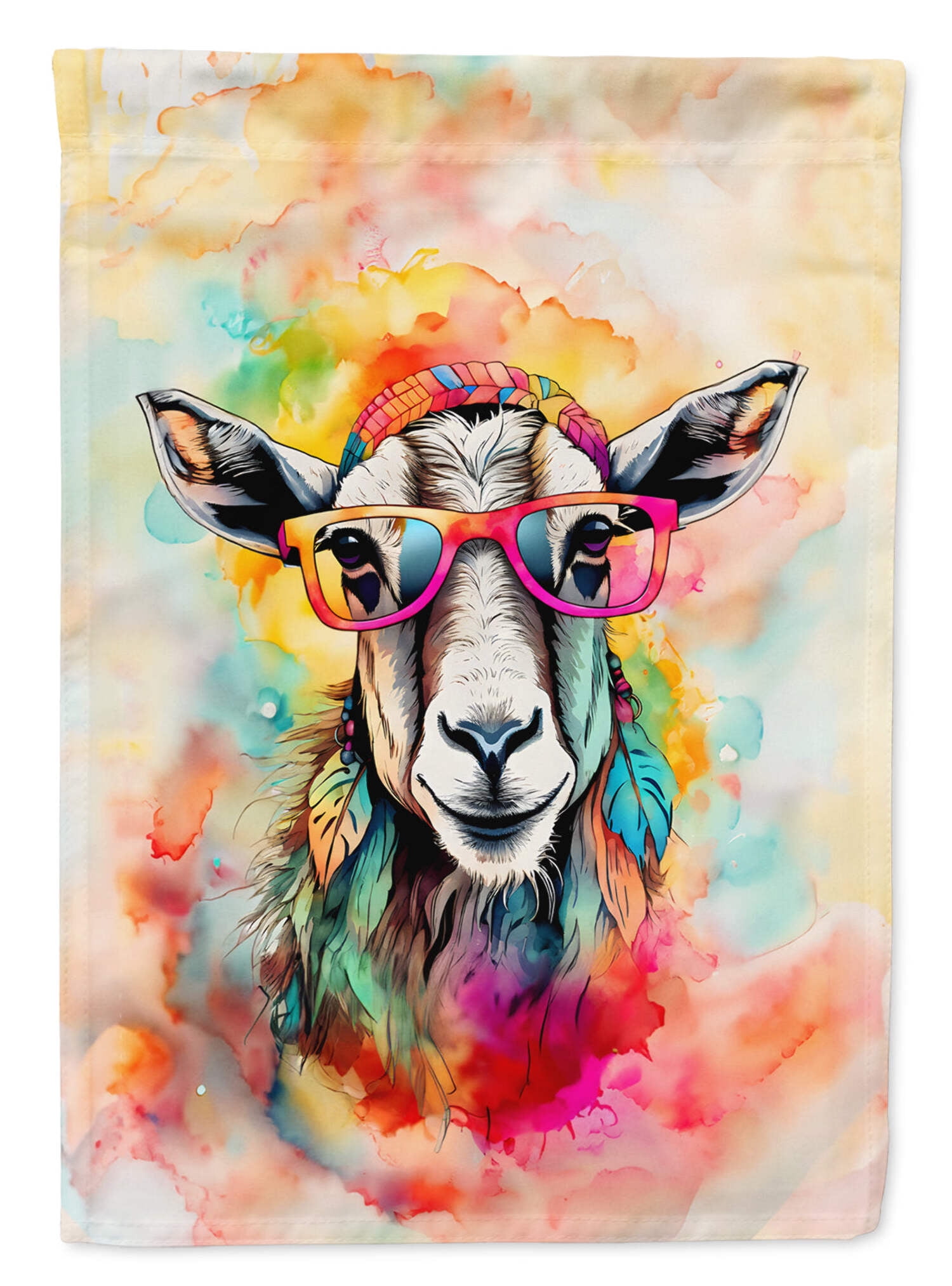 Hippie Animal Goat House Flag - Walmart.com