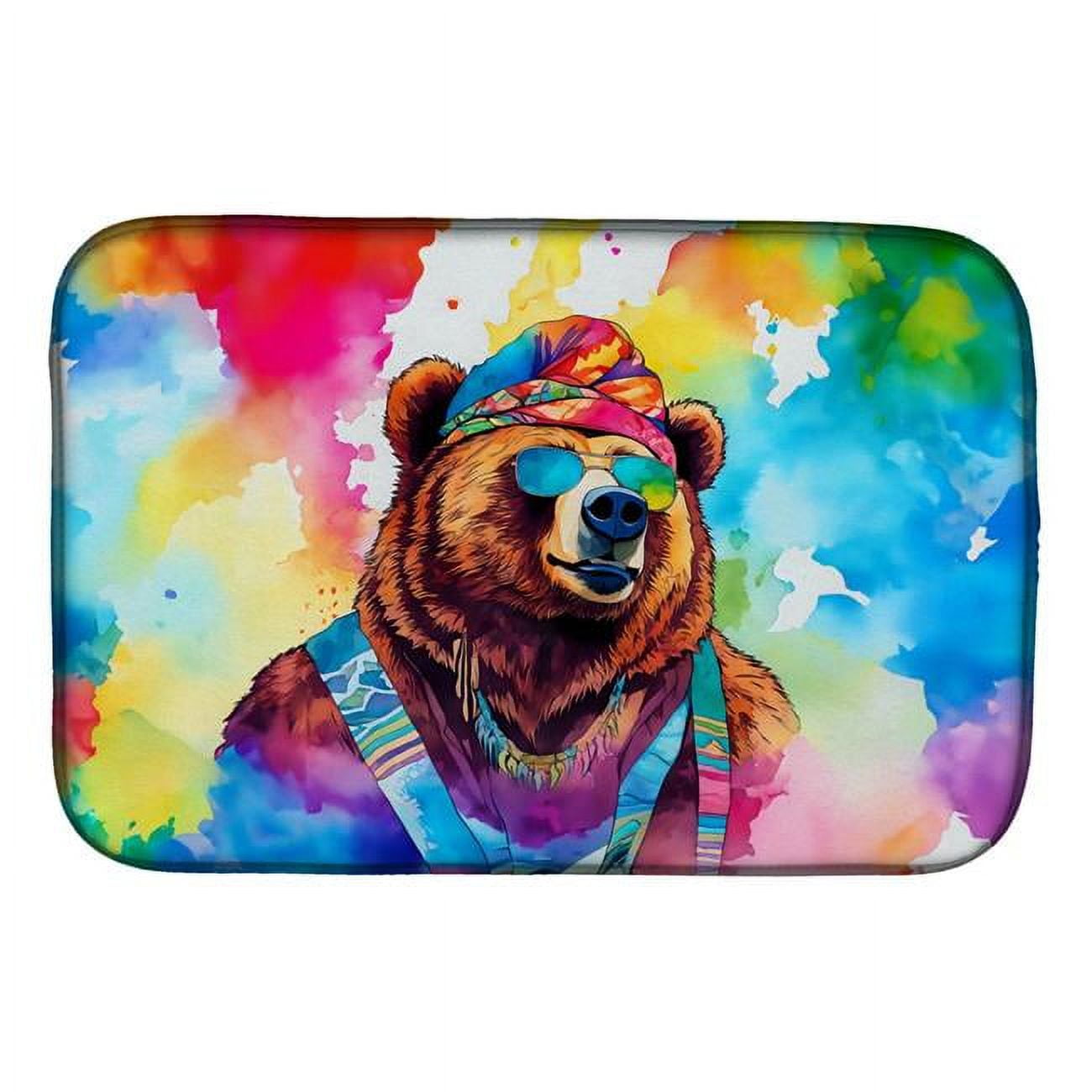 Hippie Animal Grizzly Bear Dish Drying Mat 14 in x 21 in - Walmart.com
