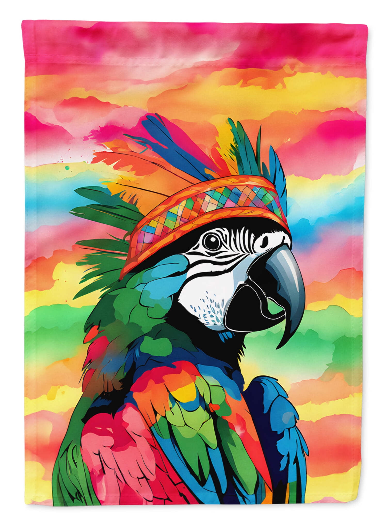 Hippie Animal Parrot House Flag 28 in x 40 in - Walmart.com