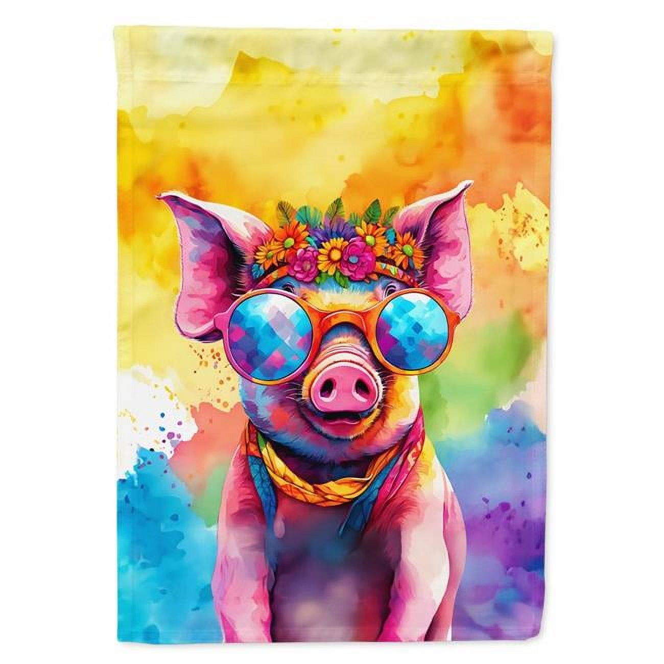 Carolines Treasures 40 x 28 in. Hippie Animal Pig House Flag - Walmart.com
