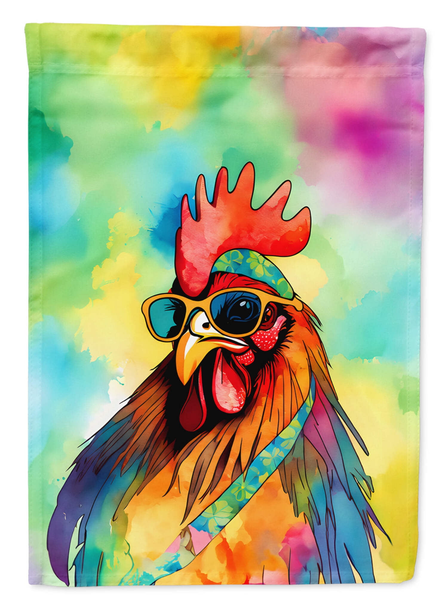 Hippie Animal Rooster House Flag 28 in x 40 in - Walmart.com