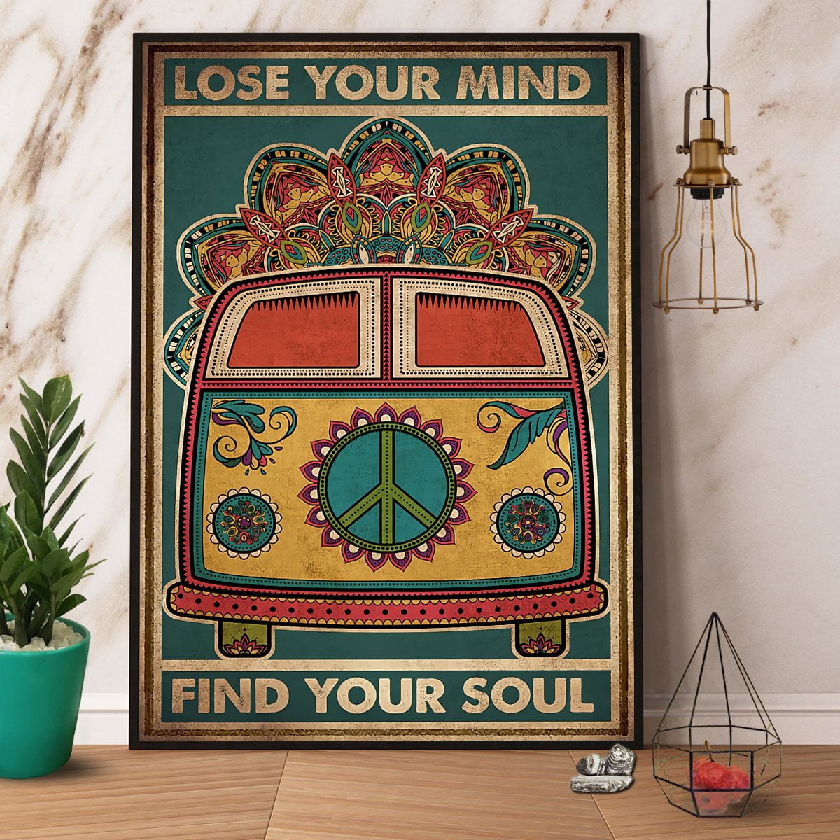 Hippie Bus Lose Your Mind Find Your Soul Paper Poster No Frame Matte ...