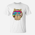 Hippie Cat Peace Design TShirt - Walmart.com