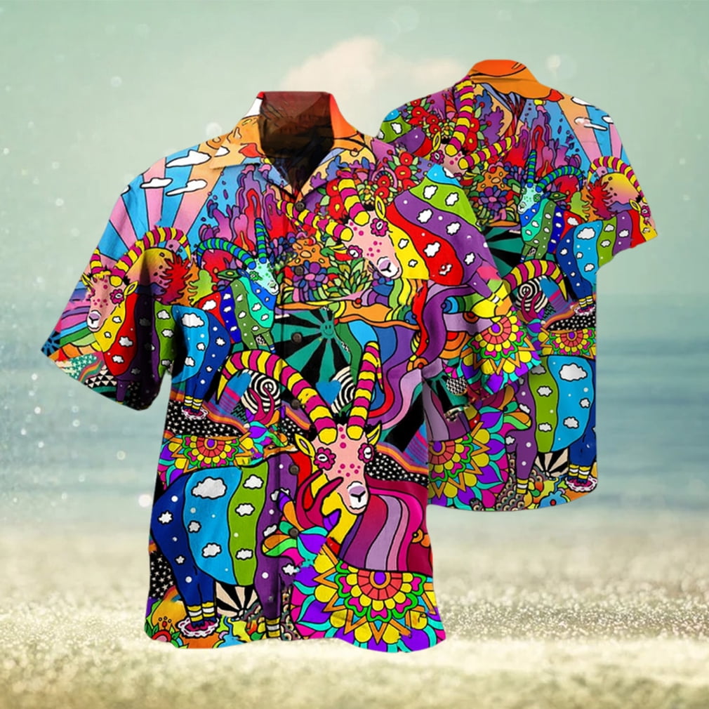 Hippie Deer Peace Love Life Color Amazing Hawaiian Shirt - Walmart.com
