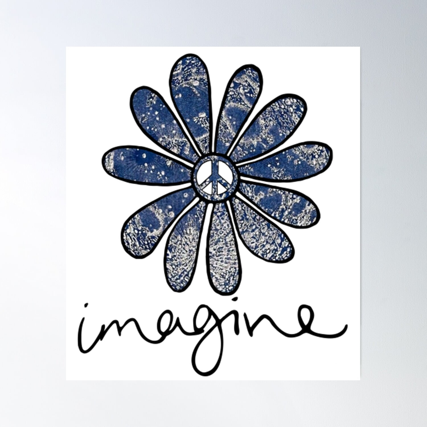 Hippie Flower Children Magine Flower Poster Wall Art, Modern Wall Decor ...