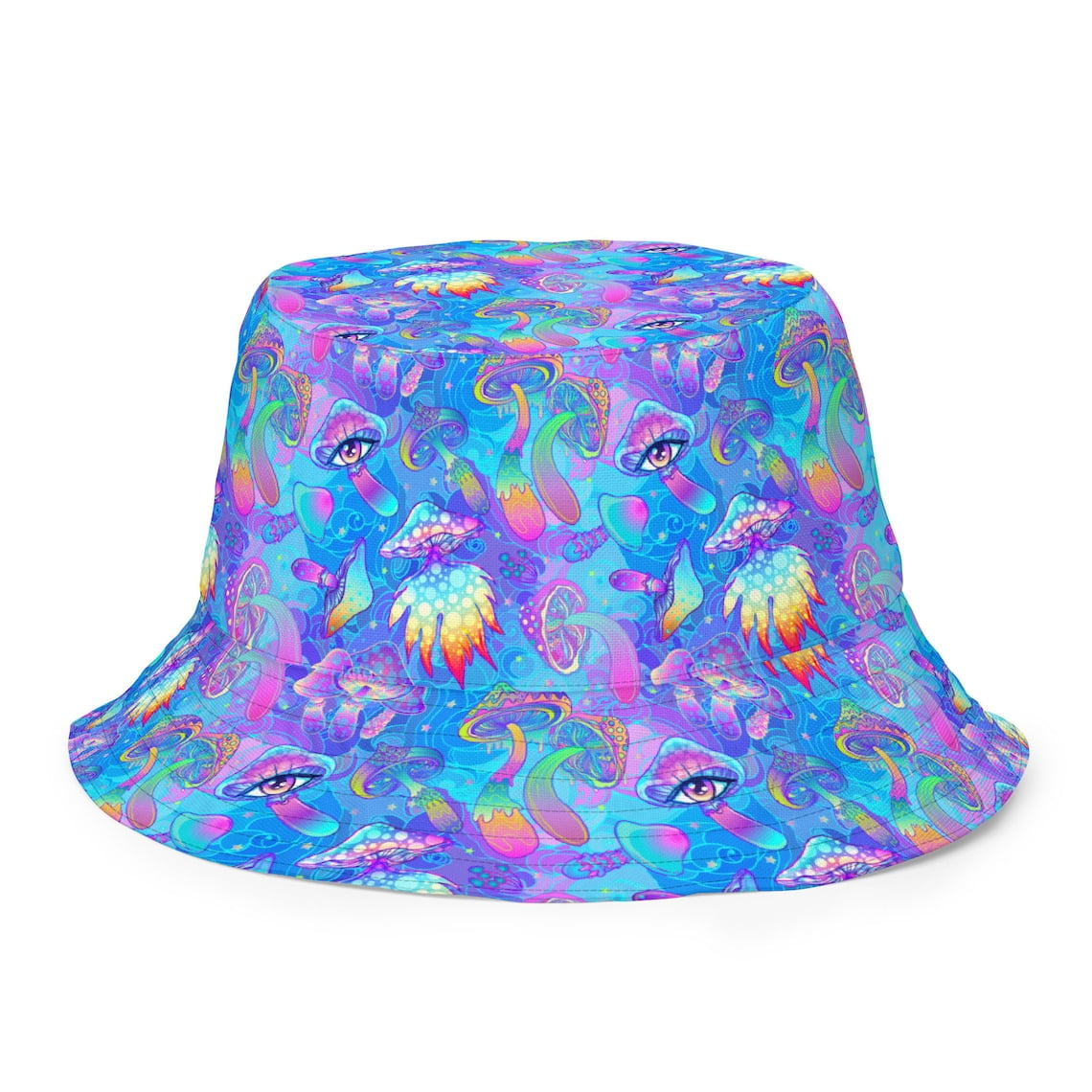 Hippie Gift Hologram Mush@room Purple Bucket Hat - Walmart.com