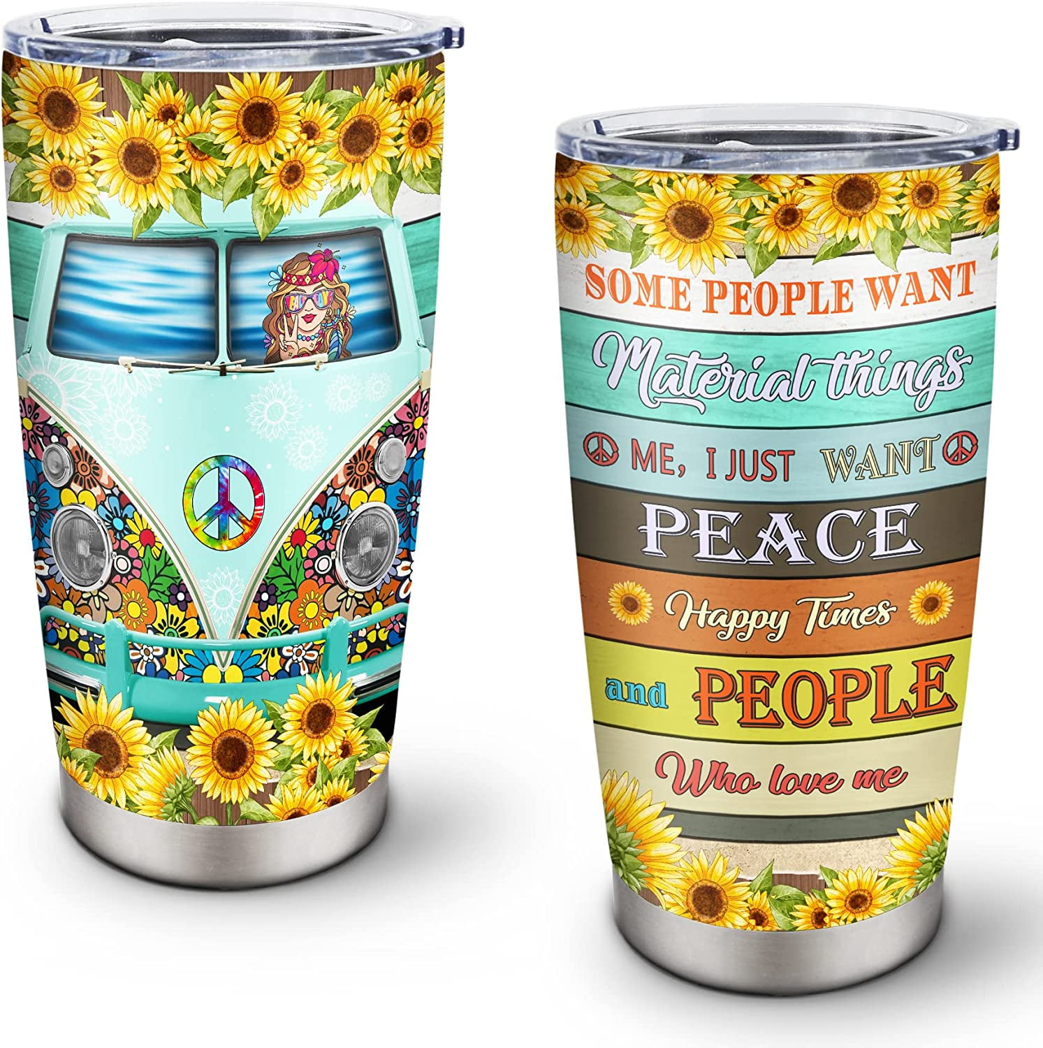 Hippie Gifts For Women - Hippie Van Tumbler 20oz, Hippie Gifts ...