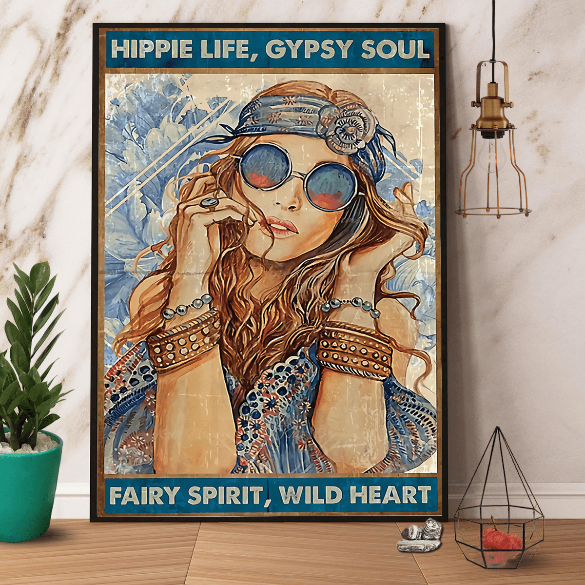 Hippie Girl Hippie Life Gypsy Soul Paper Poster No Frame Matte Wall Art ...