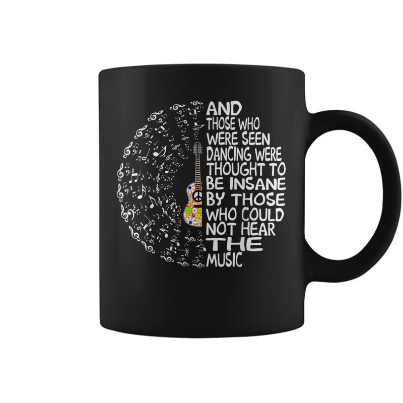 Hippie Guitar And Those Who Were Seen Dancing Peace Coffee Mugs ...