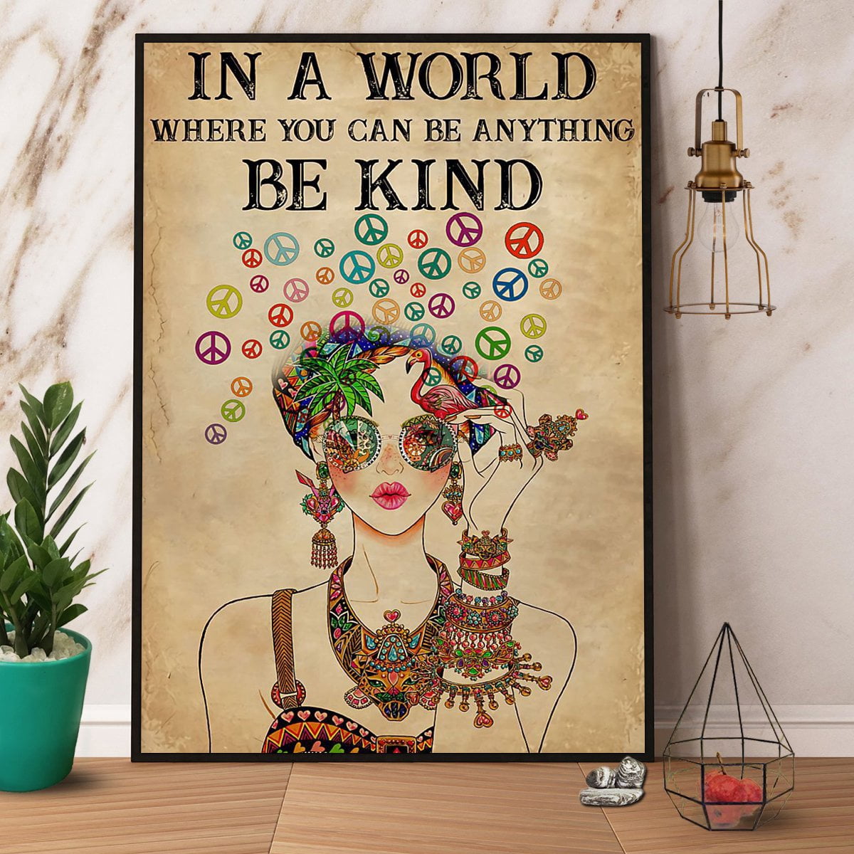 Hippie In A World Where You Can Be Anything Be Kind Hippie Girl ...