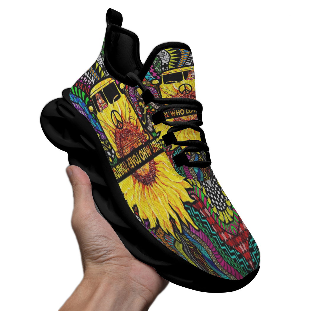 Hippie Just A Girl Who Loves Sunflowers Shoes Sneakers Black Size 12 ...
