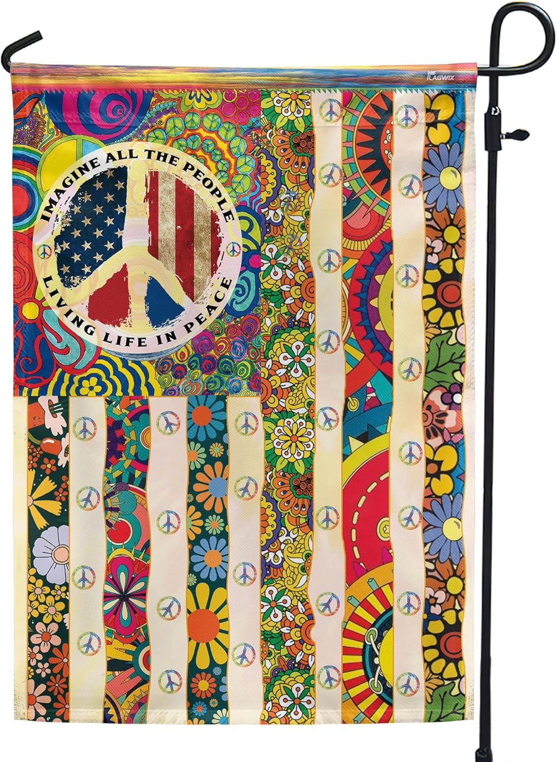 Hippie Just A Little Something To Brighten Your Day Flag, House Flag ...