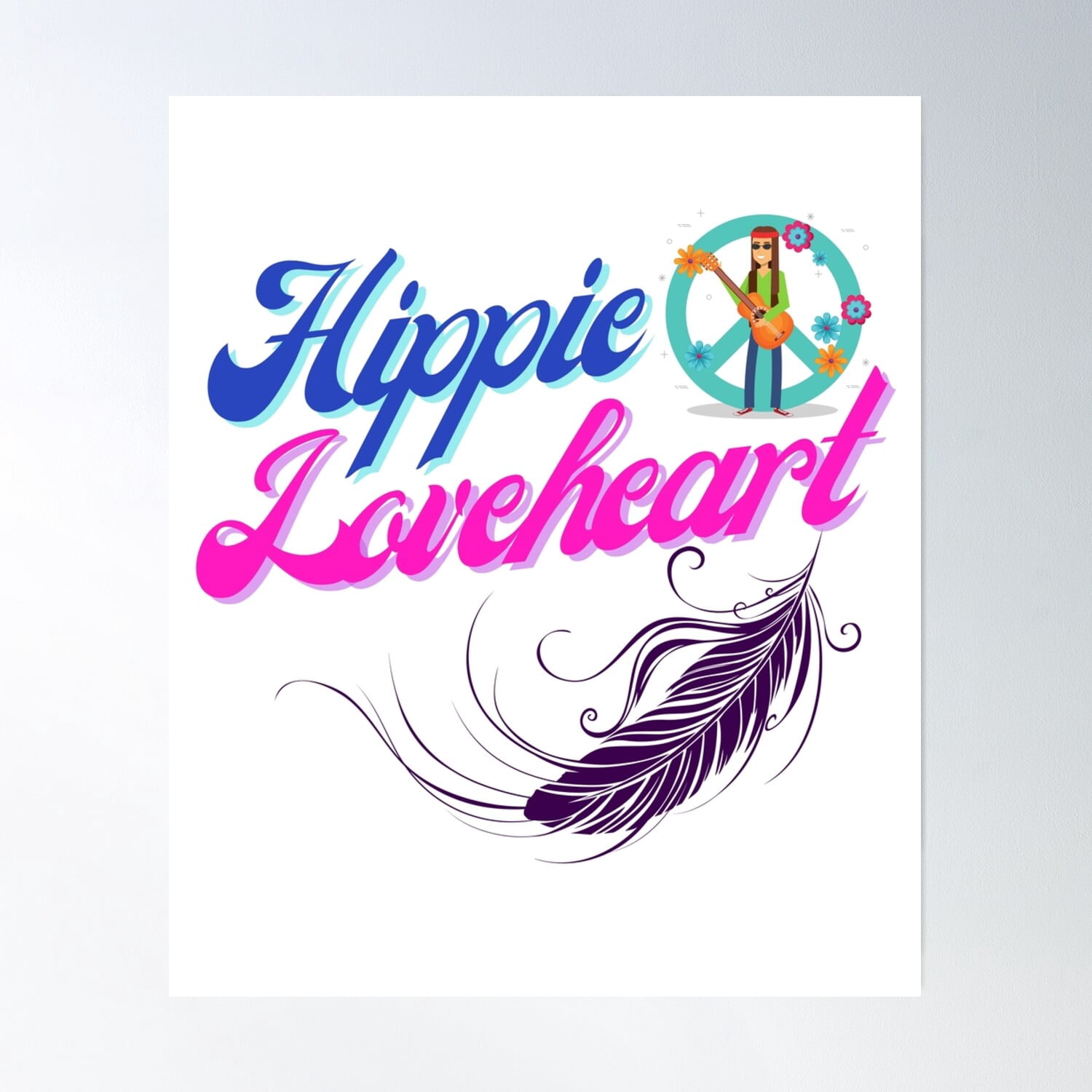 Hippie Loveheart, Hippie Style, Make Love Not War, Hippie Lover Poster ...