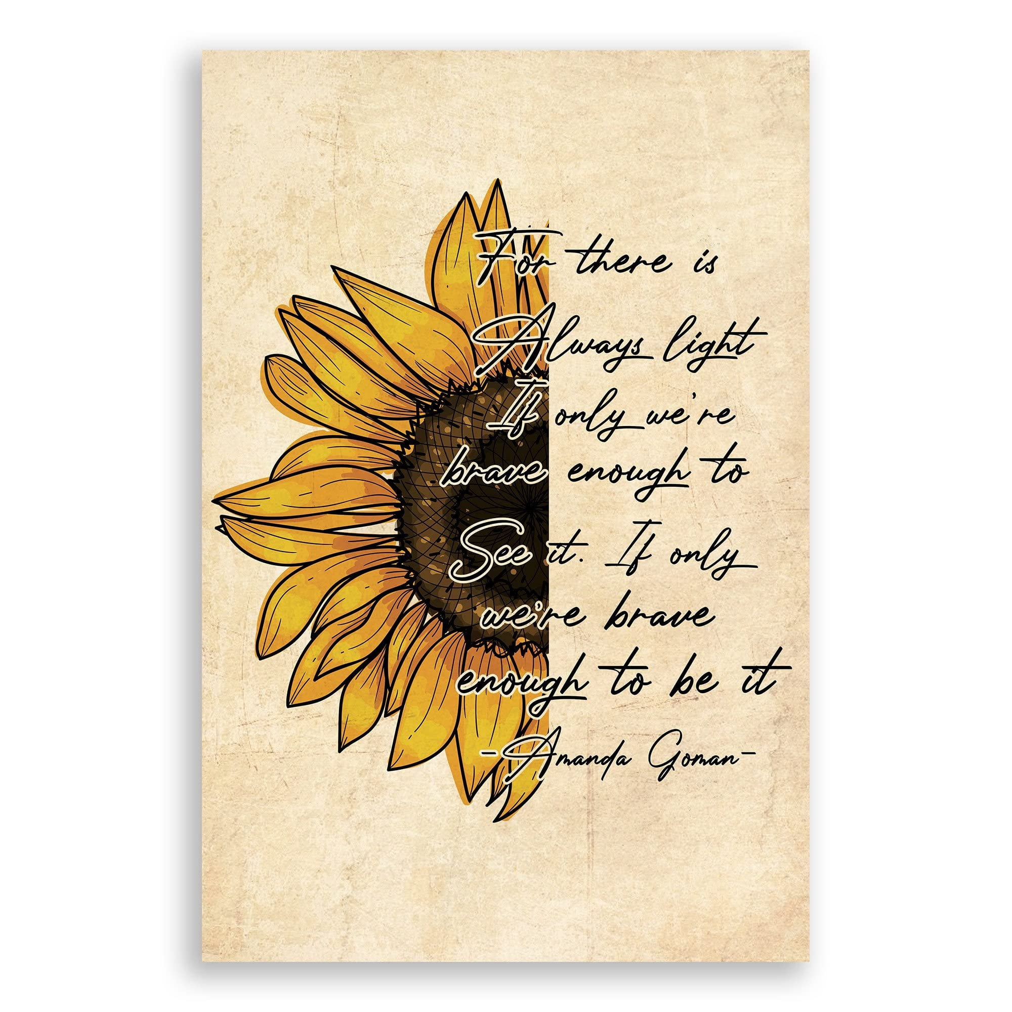 Hippie Metal Aluminium Sign For There Is Always Light Vertical Poster ...