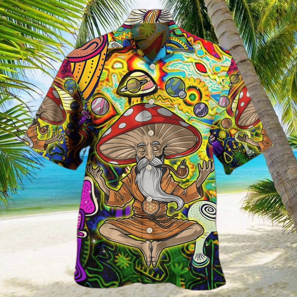 Hippie Mushroom Witch Hawaiian Shirt - Walmart.com