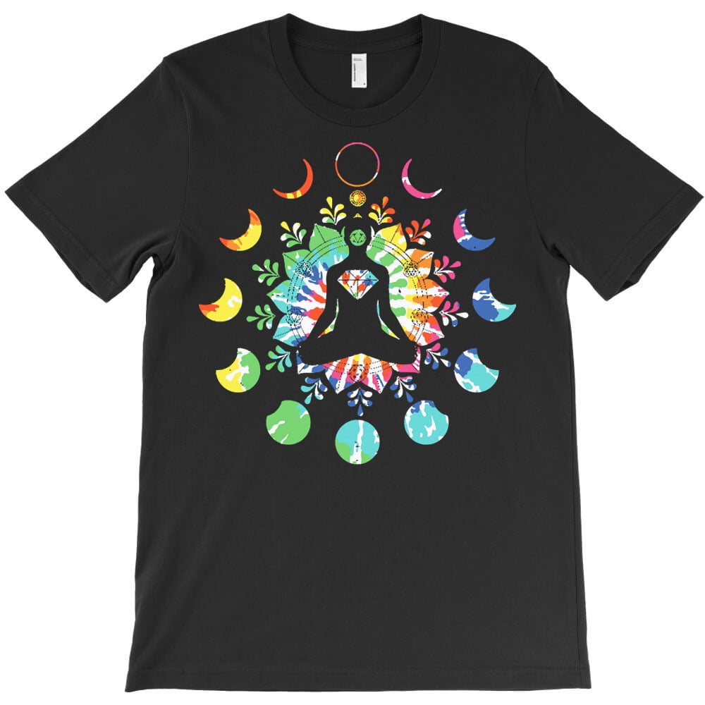 Hippie Peace Love Tie Dye Yoga Moon Phase Themed Themed Gift - Durable ...