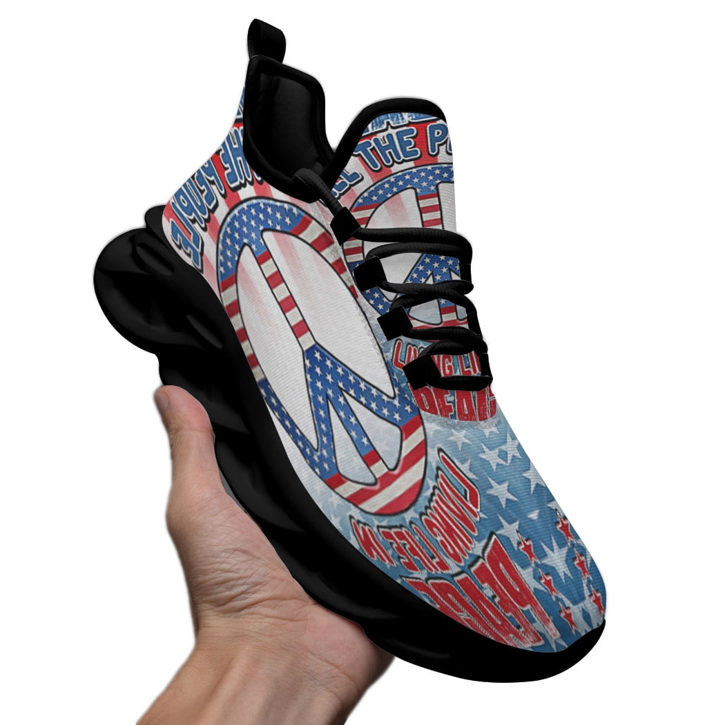 Hippie Peace Sign American flag Imagine All The People Living Life In ...