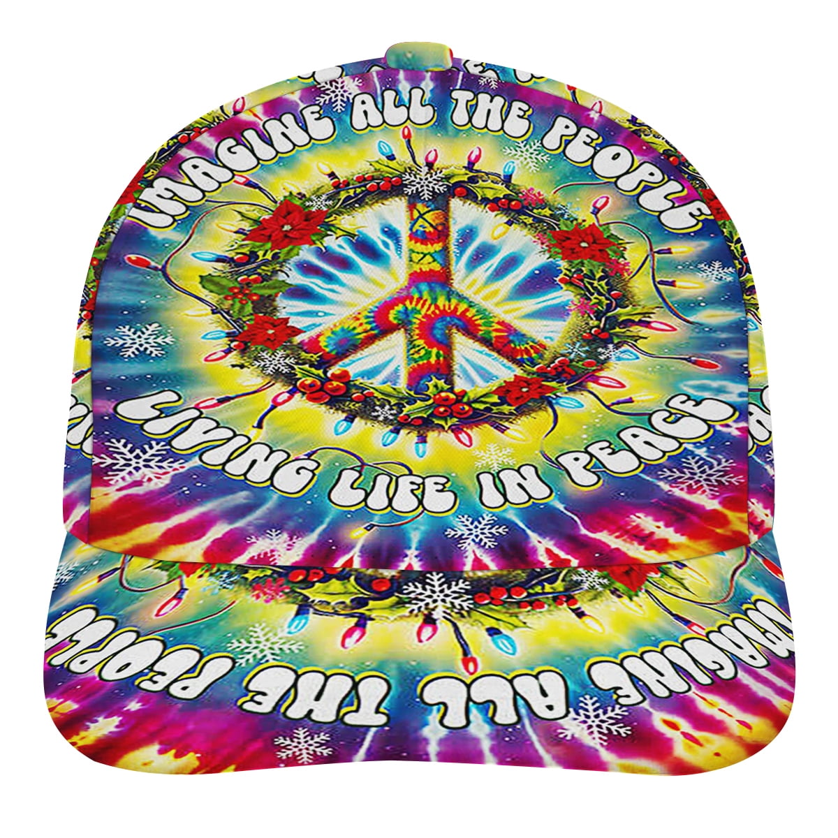 Hippie Peace Sign ChriStas Imagine All The People Living Life In Peace ...