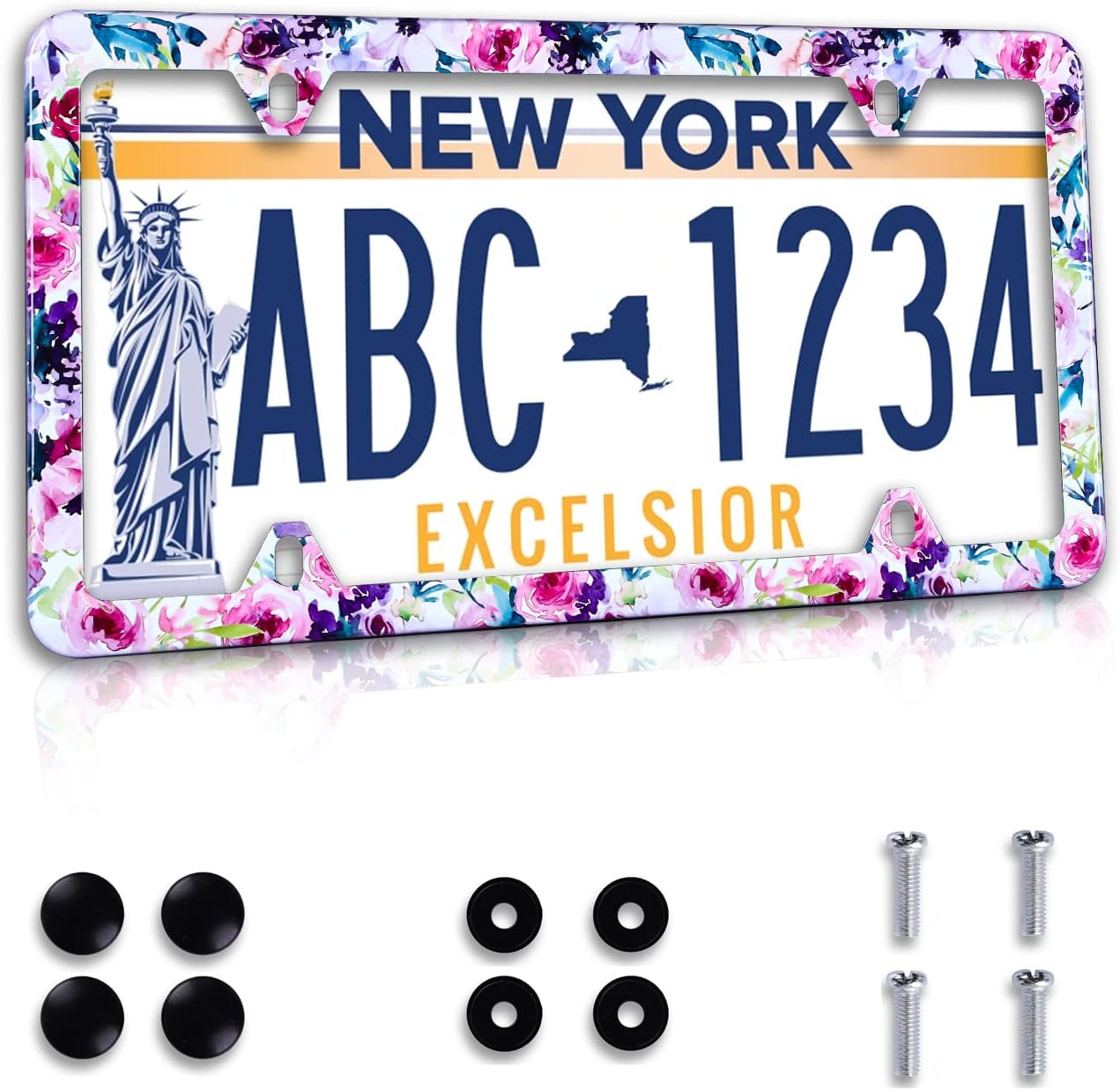Hippie Peace Watercolor Floral Personalise License Plate Frame ...