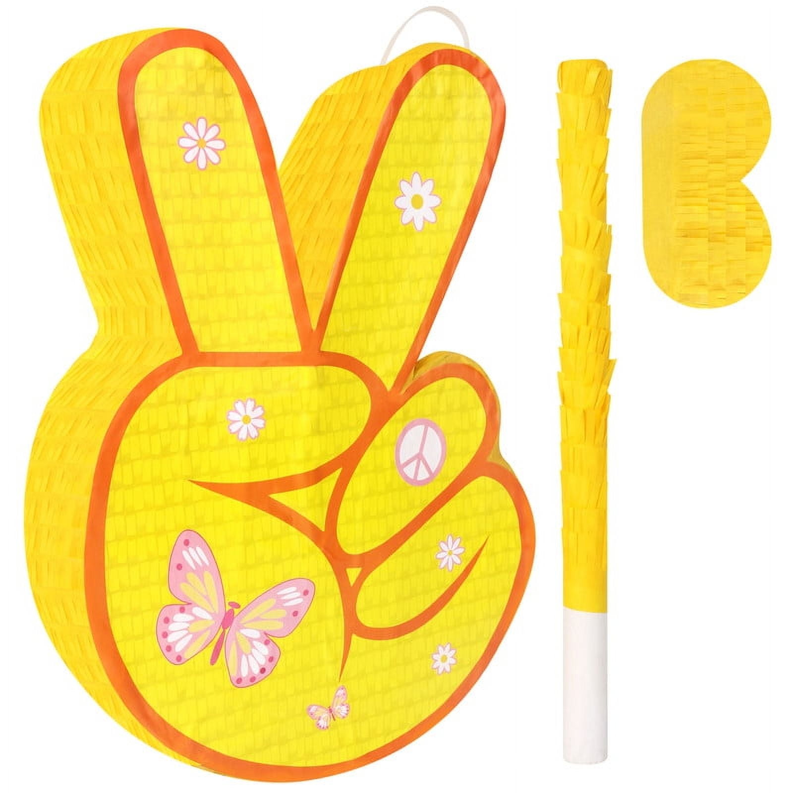 Hippie Pinata with Pinata Stick & Hanging Loop Daisy Flower Pinata ...