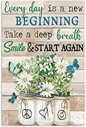 Hippie Poster Every Day Is A New Beginning Poster For Home Cafe Bar ...
