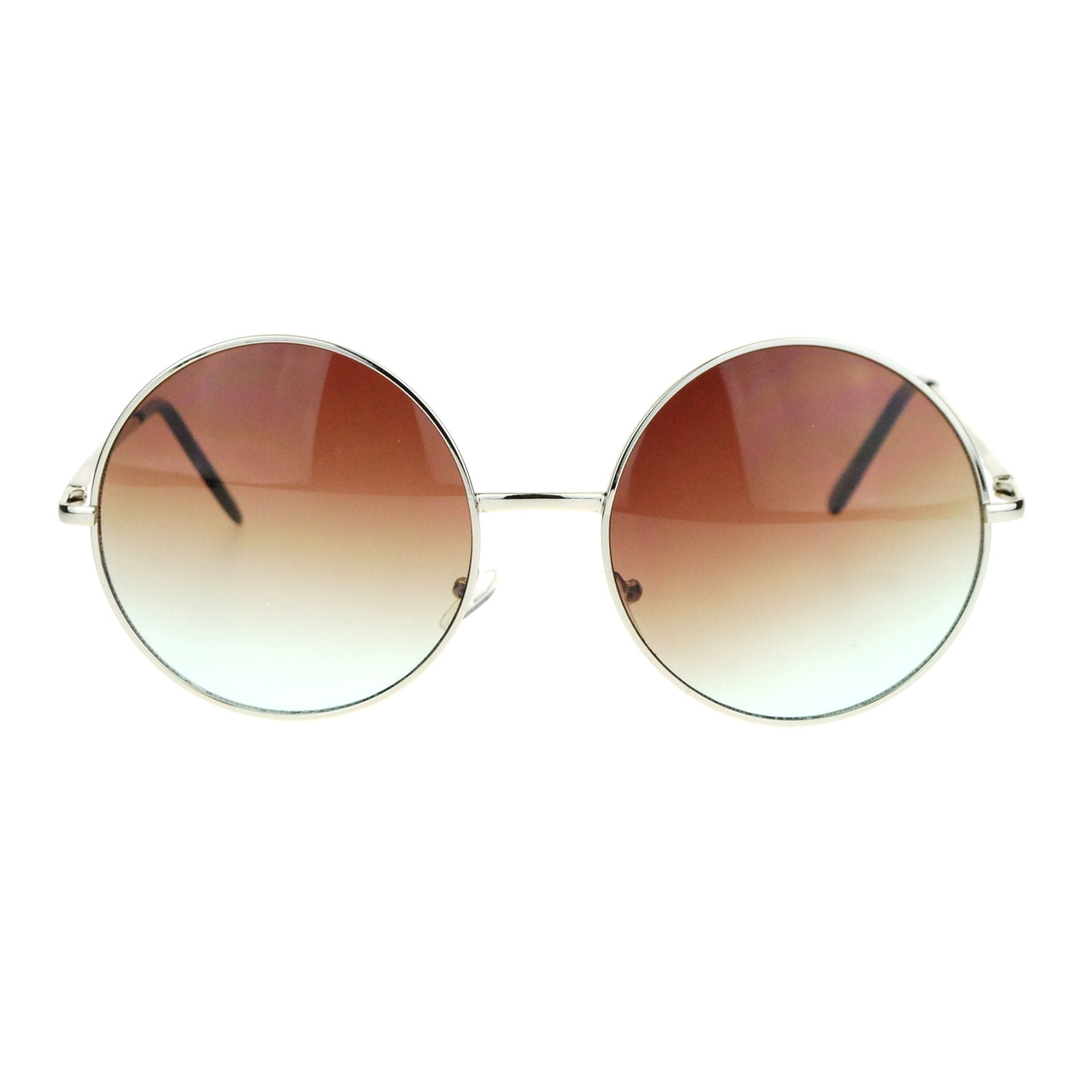 Hippie Retro Groovy Gradient Oversize Circle Lens Round Metal Rim ...
