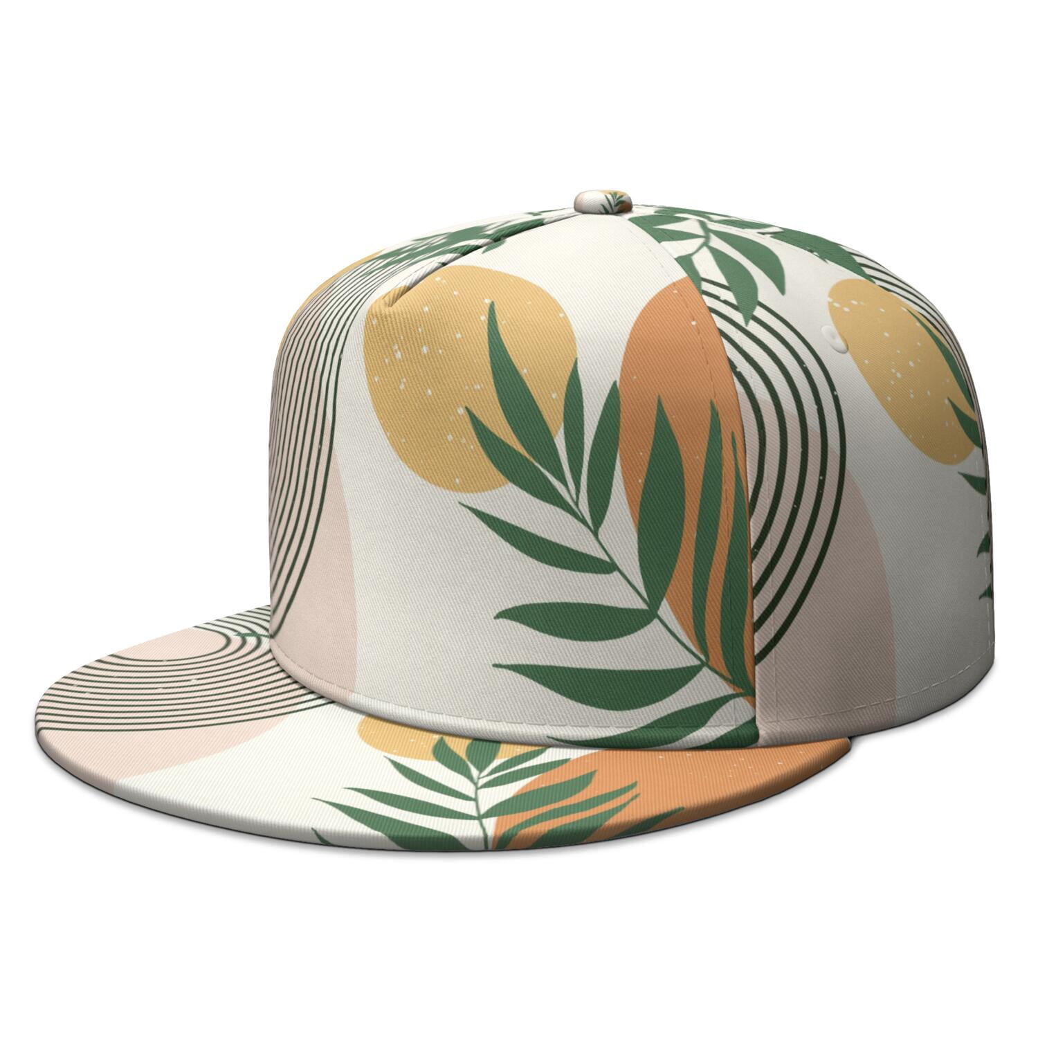 Hippie Retro Style Flat Brim Hat - Adjustable Hip Hop Cap for Men ...