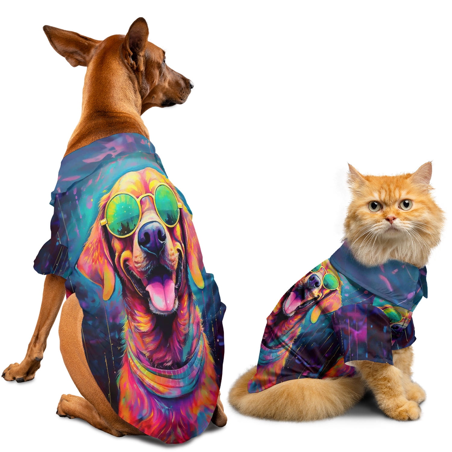 Hippie Rhodesian Ridgeback Portrait oil painting Watercolor Tie-dye ...
