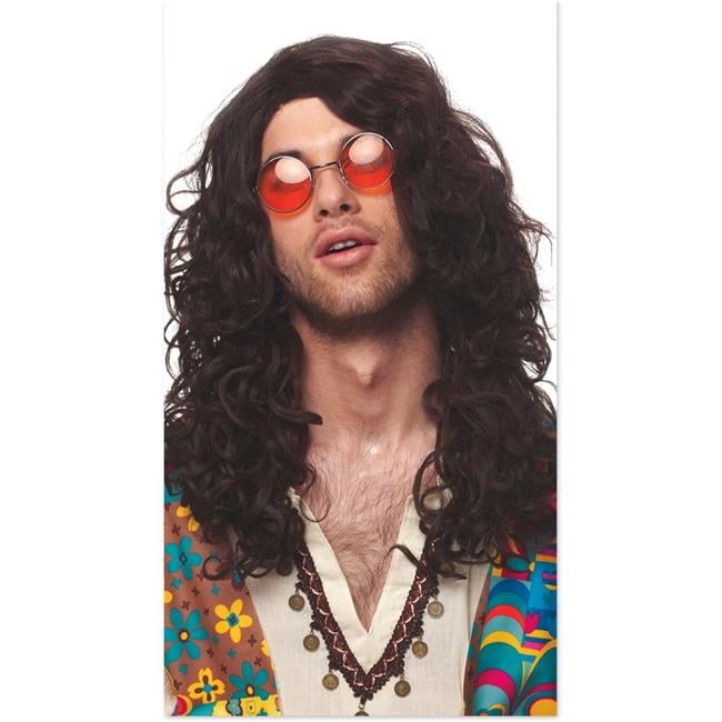 Hippie Rock Star Jim Morrison Adult Mens Costume Wig - Walmart.com