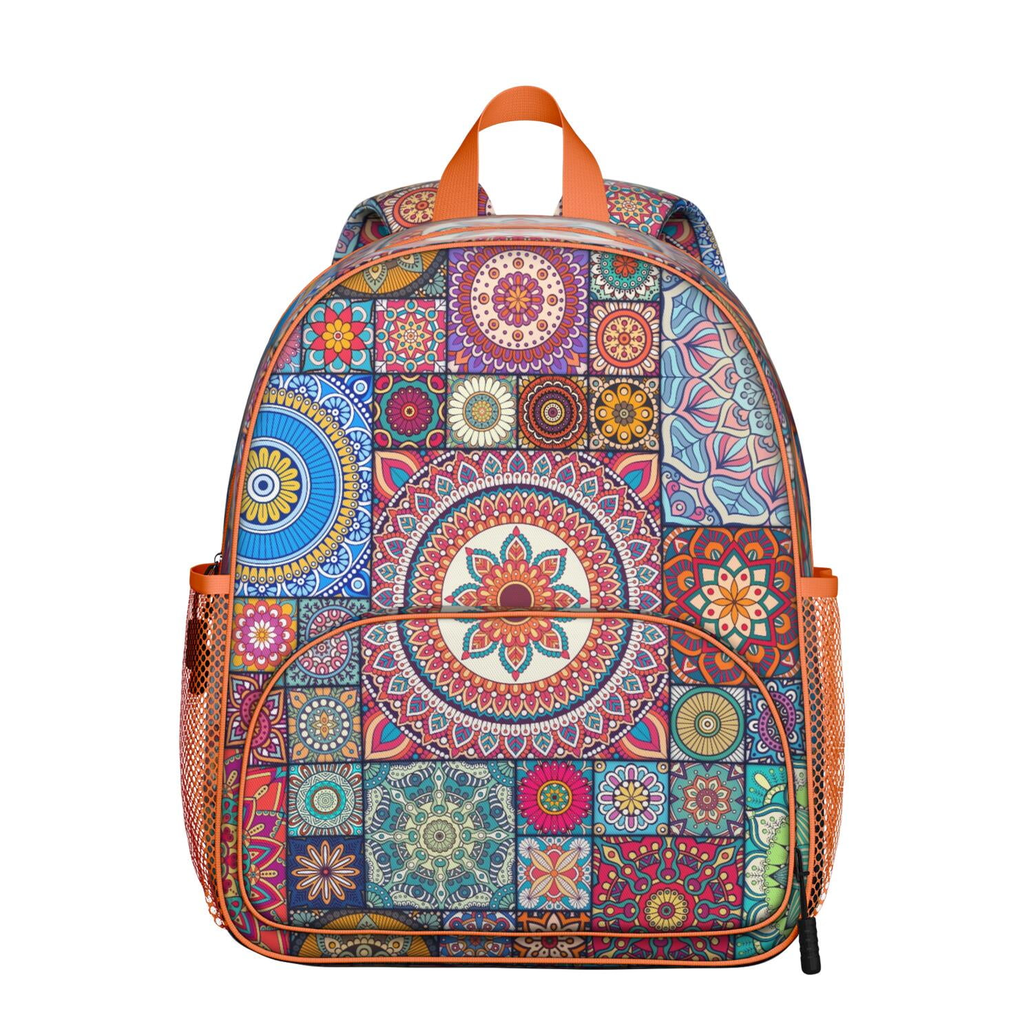 Hippie Sketch Style Backpack for Student – Vintage Geometric and Tribal ...