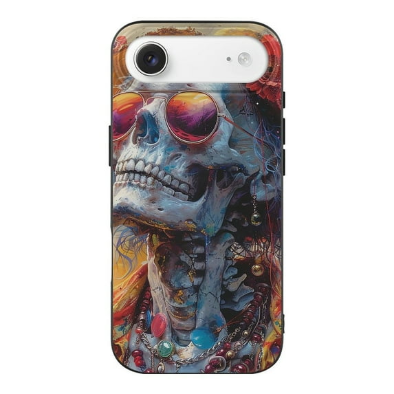 Hippie Skull Cool Skeleton Art Phone Case Compatible with iPhone 17 Air ...