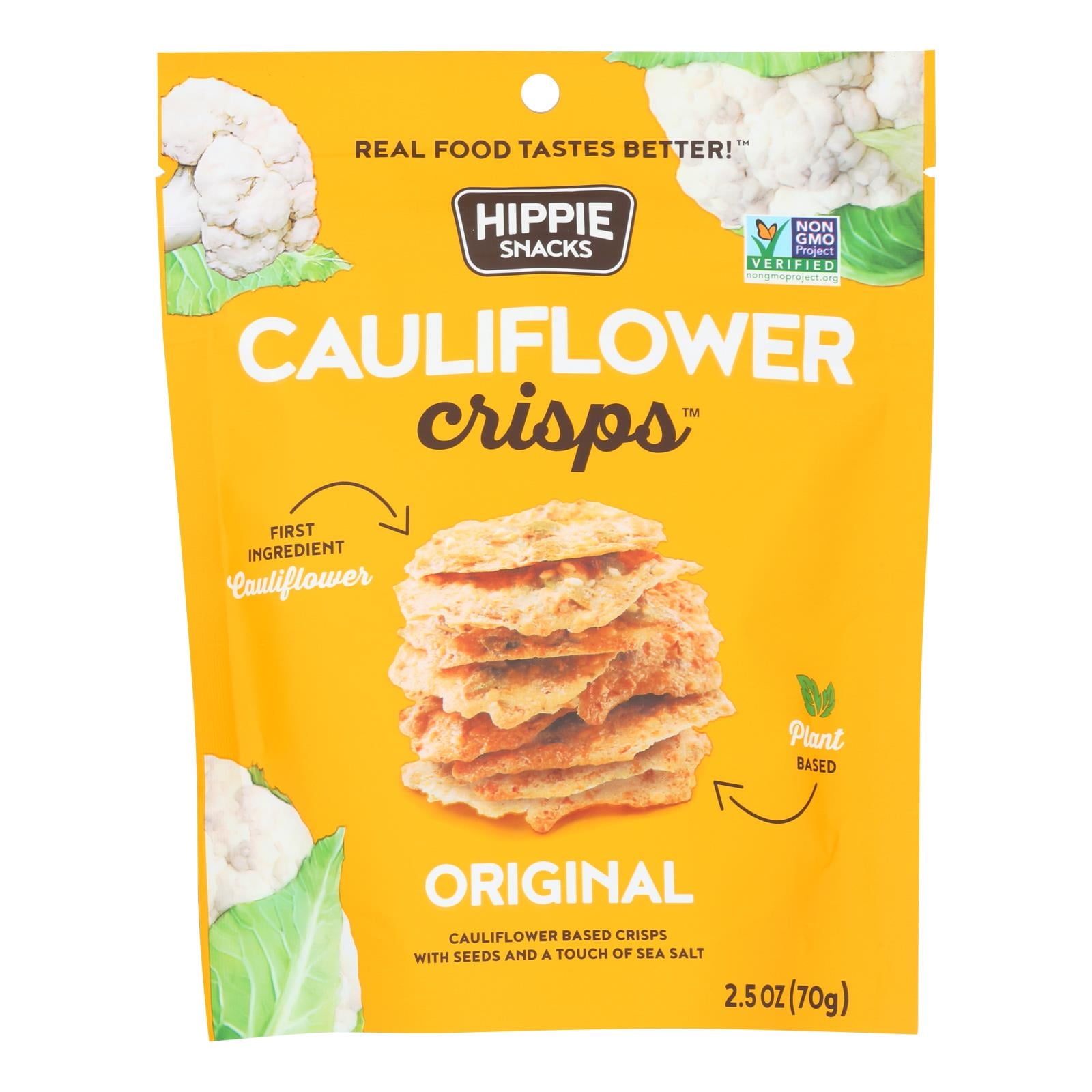 Hippie Snacks - Cauliflower Crsps Original - Case of 8-2.5 OZ - Walmart.com