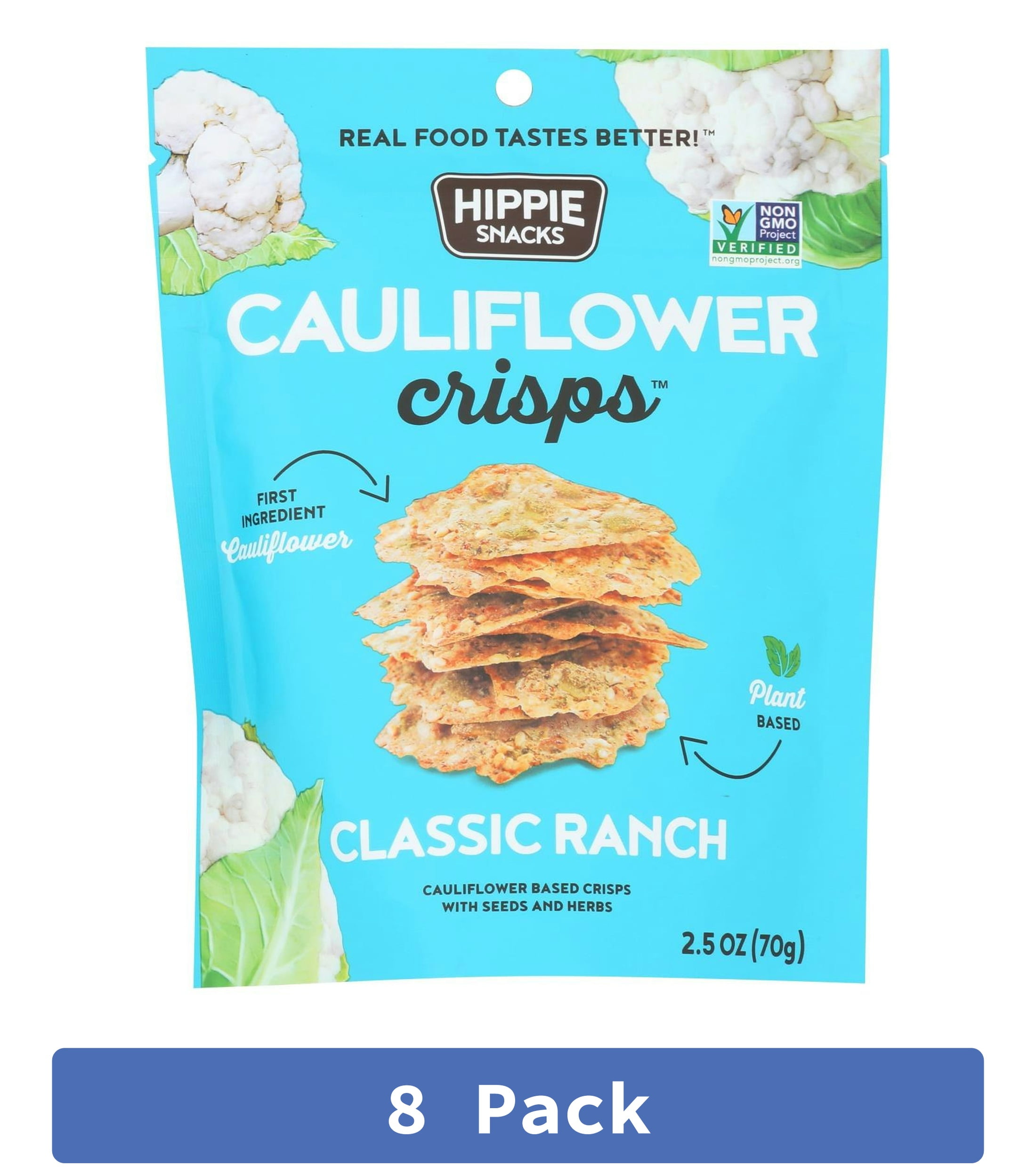 Hippie Snacks Crispy Cauliflower Ranch 2.5 oz (Pack Of 8) - Walmart.com