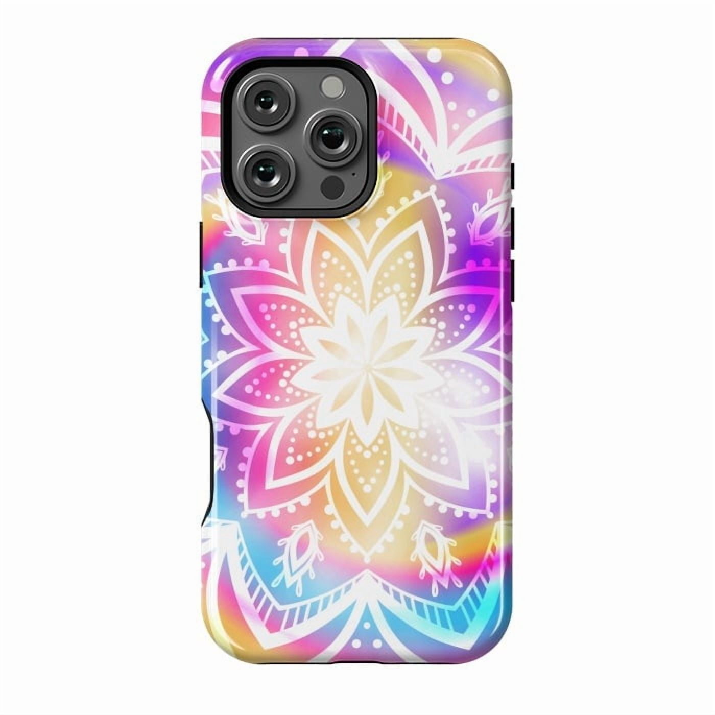 Hippie Style Mandala Groovy Phone Case for iPhone 11 12 13 14 15 16 Pro ...