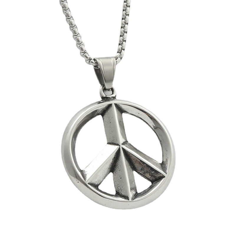 Hippie Style Peace Sign Necklace Peace Sign Pendant Necklace Peace ...