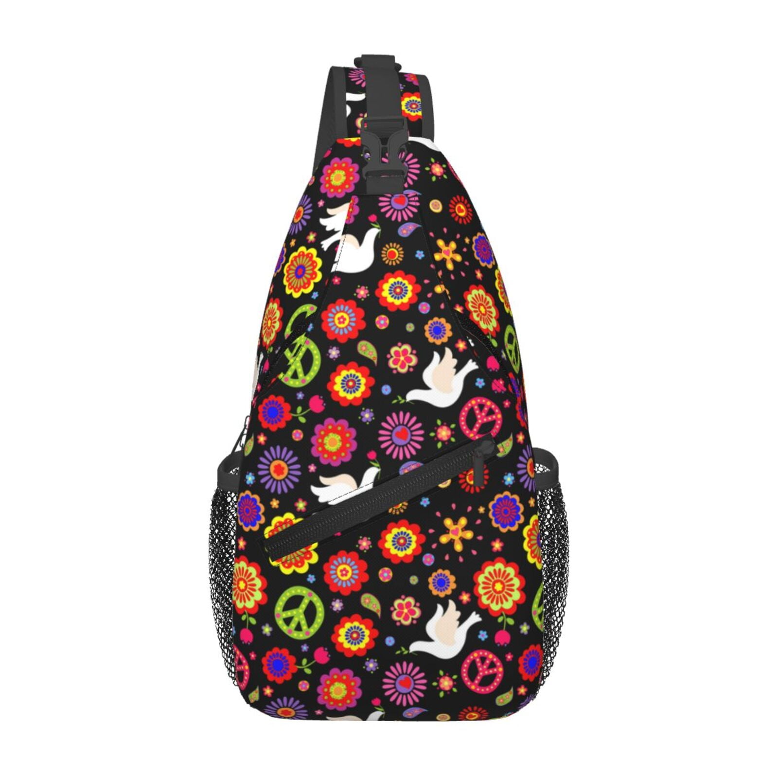 Hippie Symbolic Sling Bag Chest Bag Daypack Crossbody Sling Backpack ...