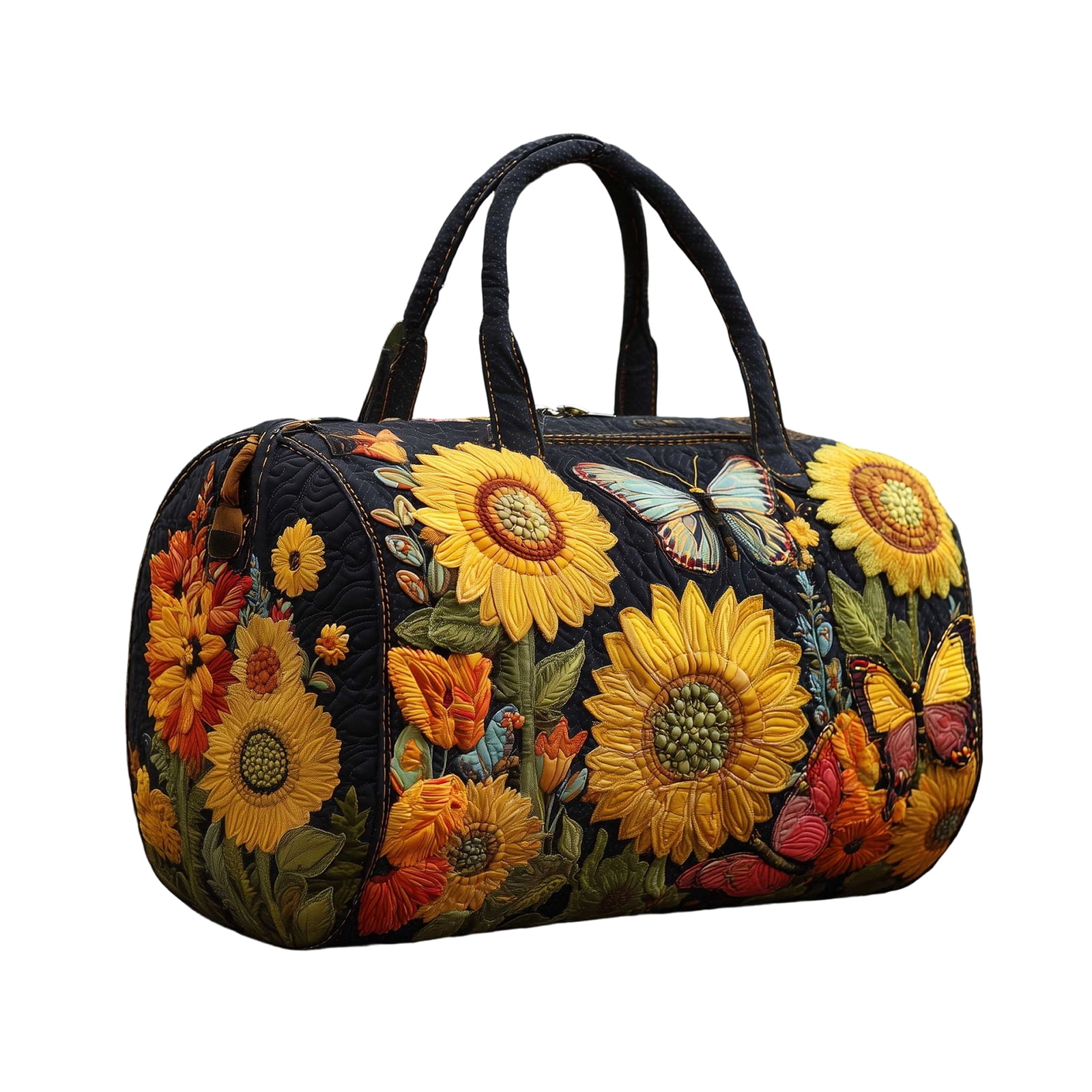 Hippie Van Quilted Duffle Bag, Quilted Duffle Bag, Soft Quilted Texture ...