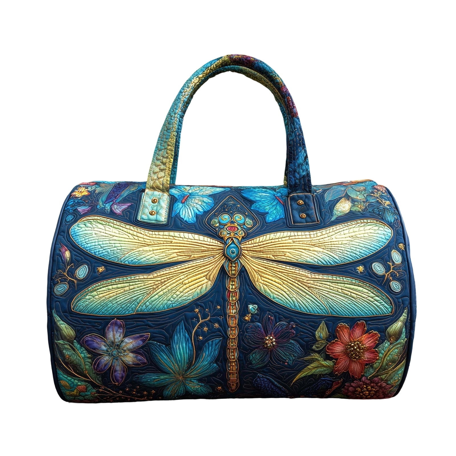 Hippie Van Quilted Duffle Bag, Quilted Duffle Bag, Soft Quilted Texture ...