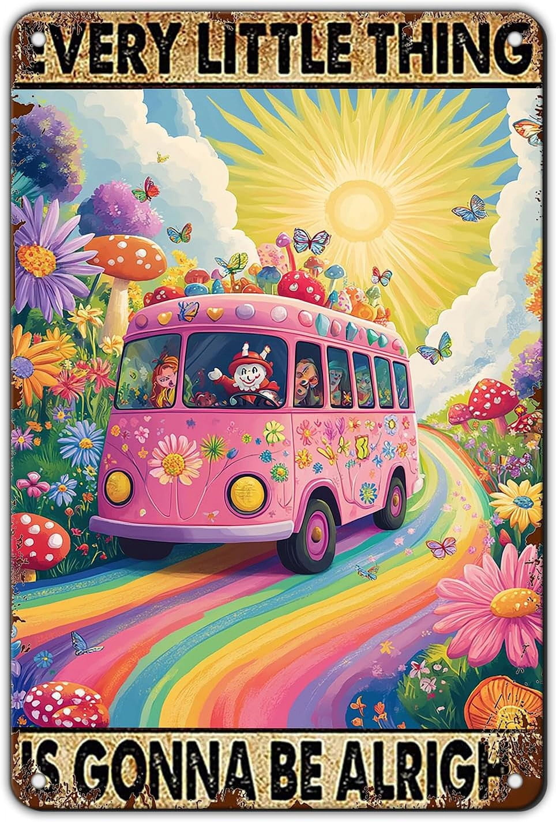 Hippie Vintage Tin Metal Sign Every Little Thing is Gonna Be Alright ...