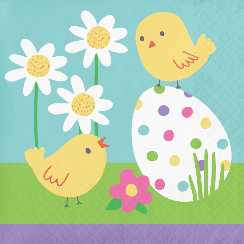 Hippity Hoppity Easter Paper Beverage Napkins 16 Per Pack - Walmart.com