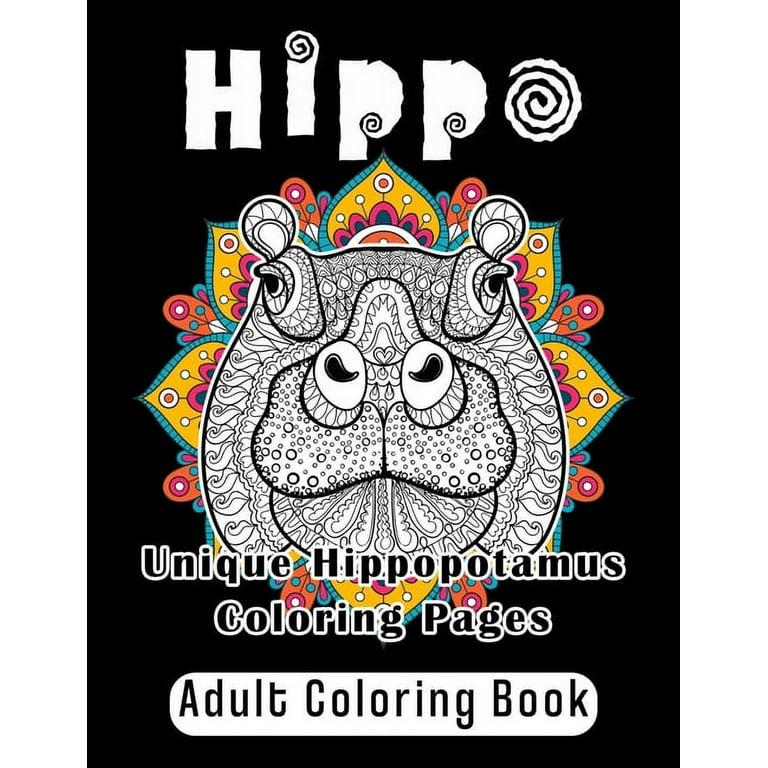 hippo coloring pages animals hippopotamus