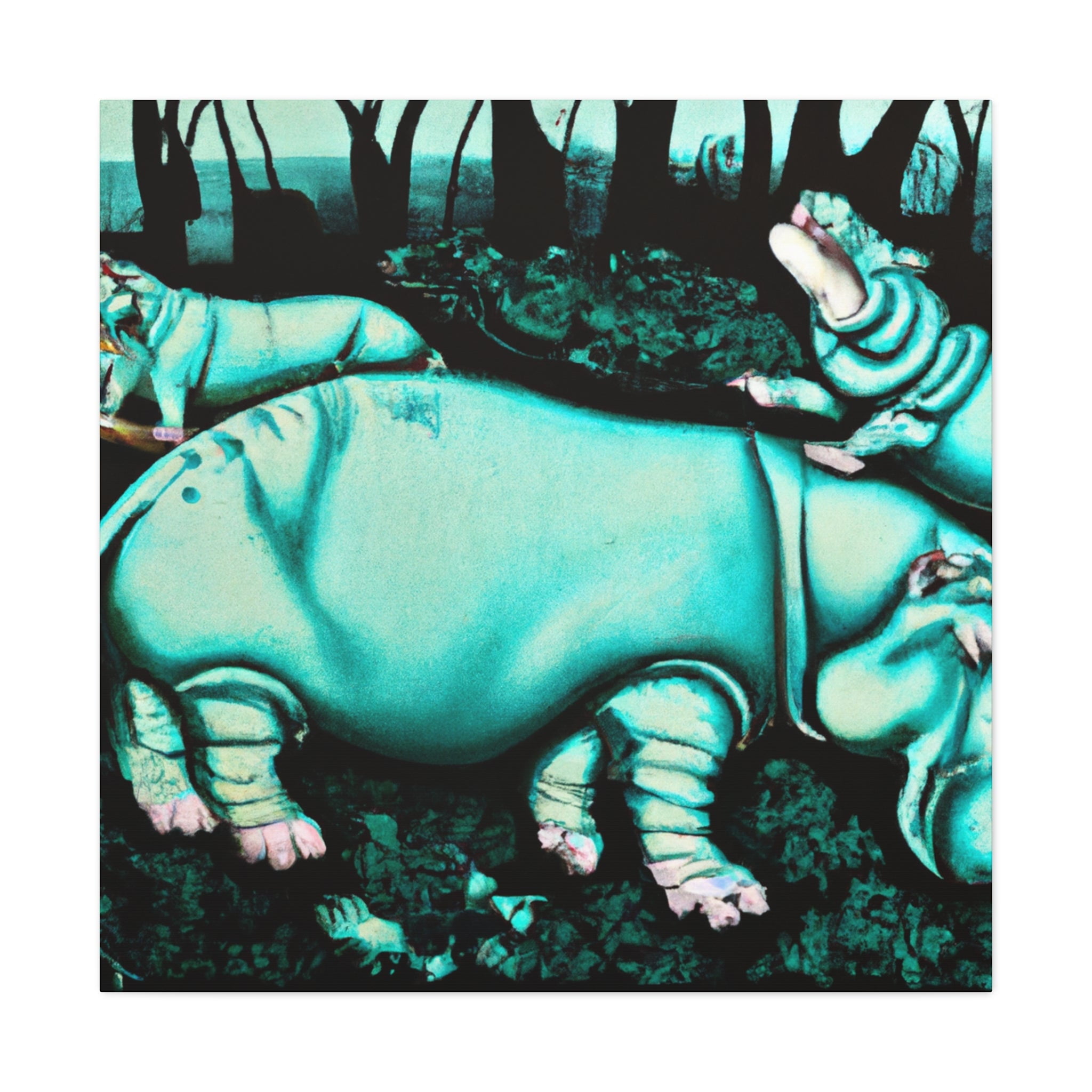 Hippo Baroque Splendor - Canvas - Walmart.com