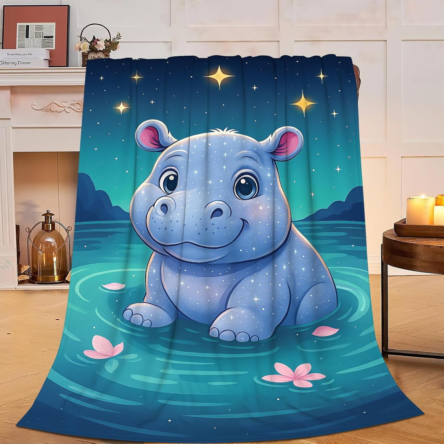 Hippo Blanket Cute Hippo Blanket Gifts for Women Women Hippopotamus ...