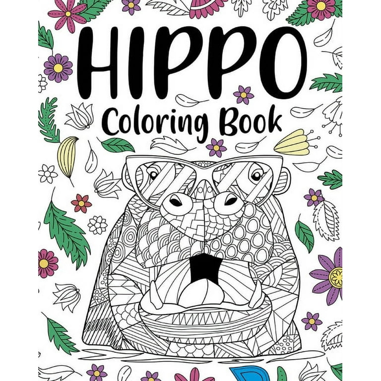 hippopotamus coloring book