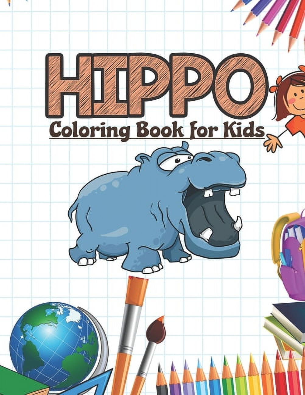 Hippo Coloring Book for Kids: Zoo Animal Activity Book (Paperback ...