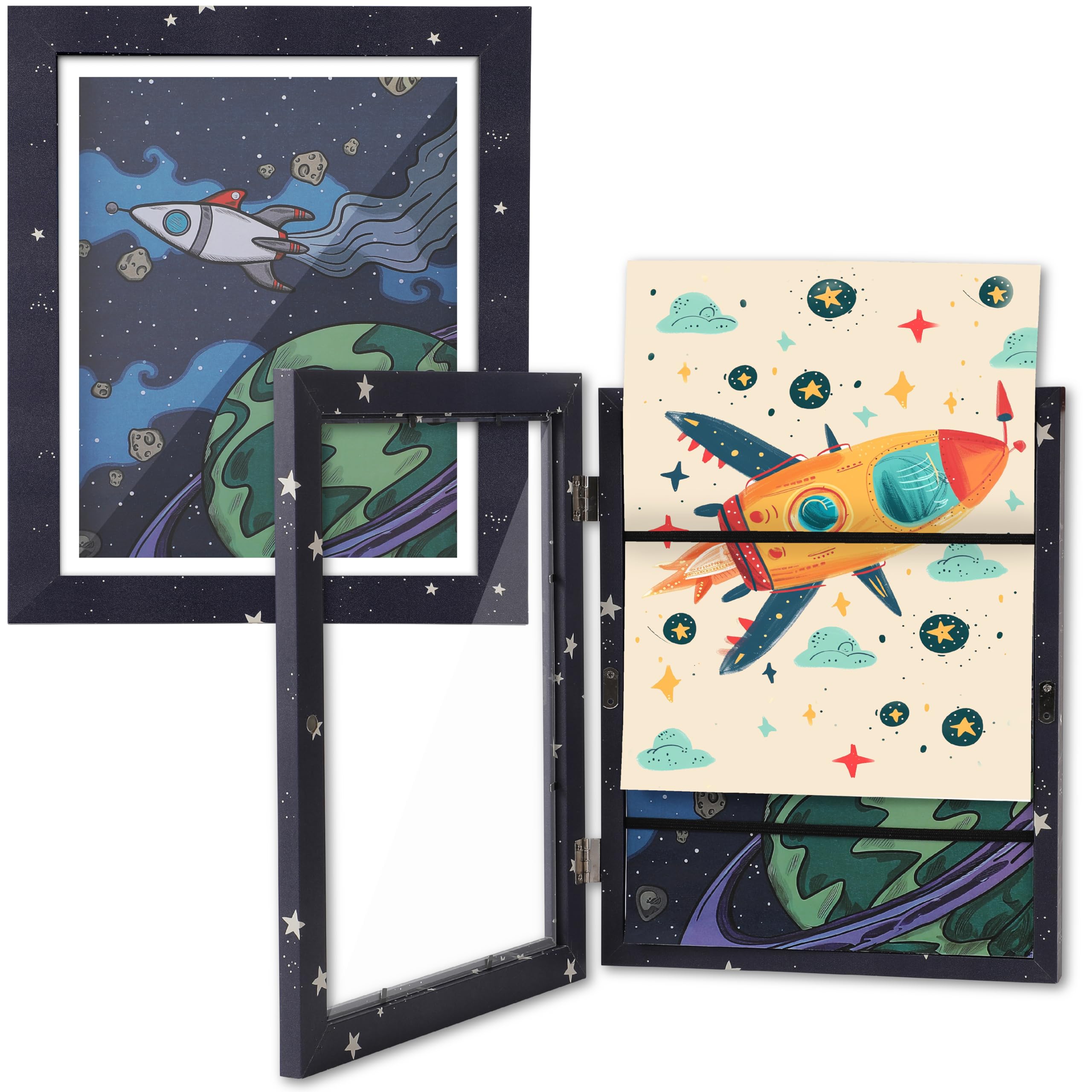 Hippo Creation Changeable Kids Artwork Frames Star Pattern - Art ...