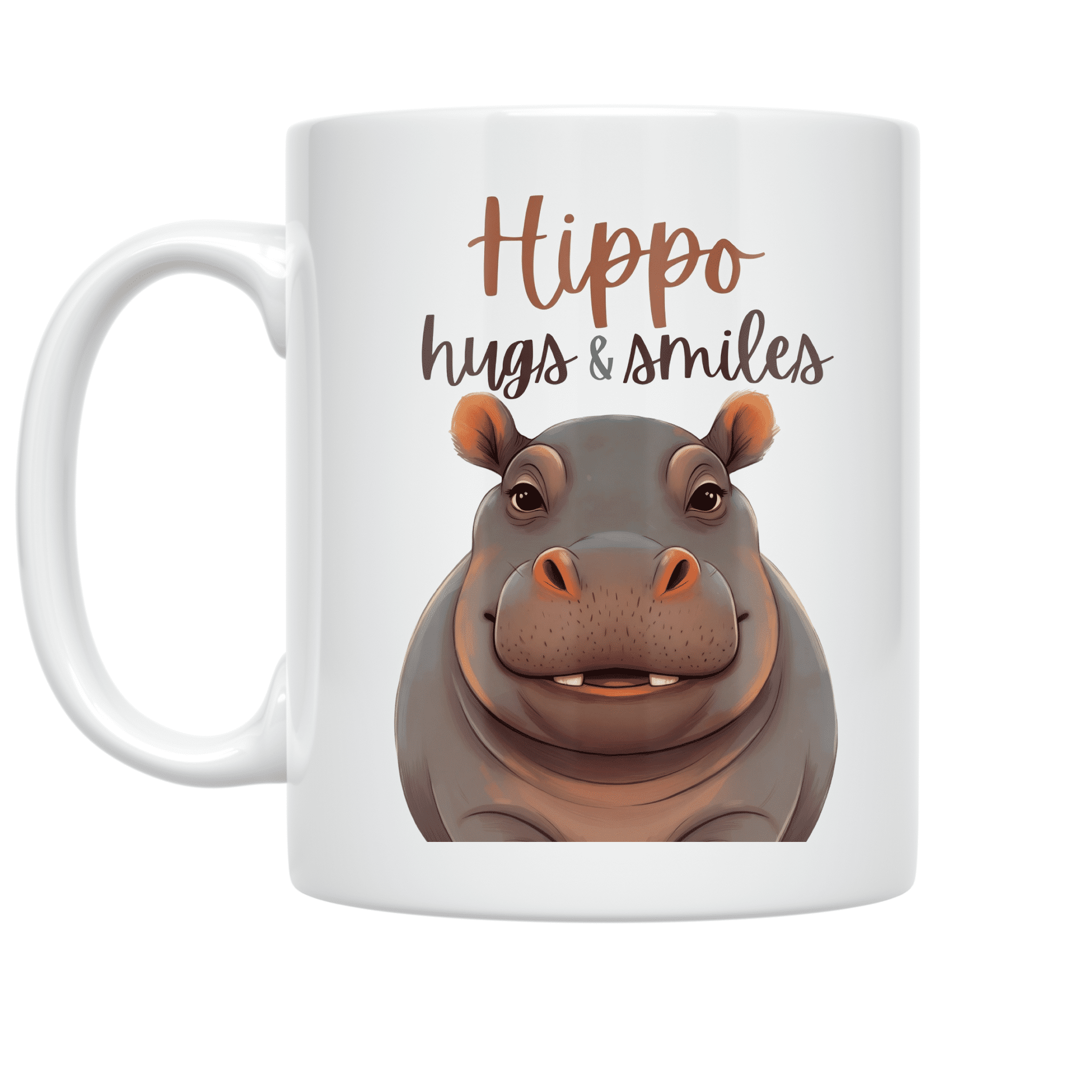 Hippo Hugs & Smiles - Animal Lover - 11 oz Ceramic Coffee Mug - Walmart.com