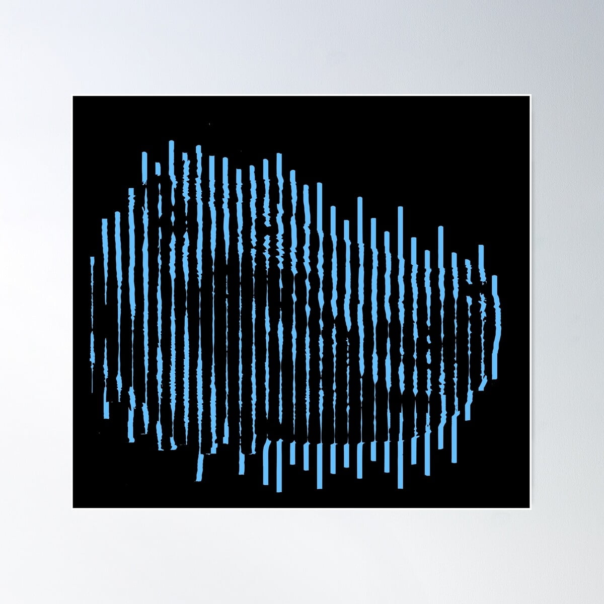 Hippo In Blue Anamorphic Pop Art Poster Wall Art, Modern Wall Decor For ...
