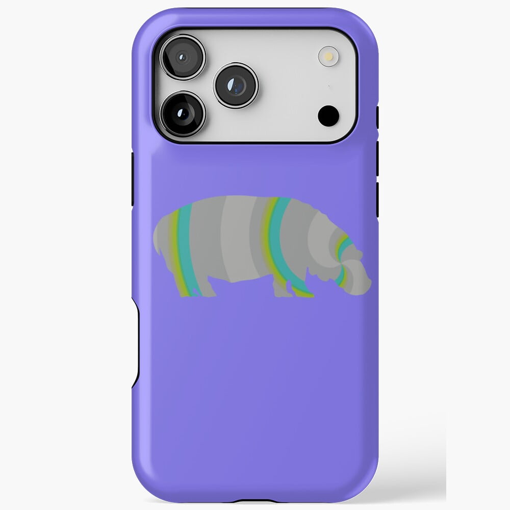 Hippo Legendary Animals Safari Art iPhone Case 17 to 11 Pro Max ...